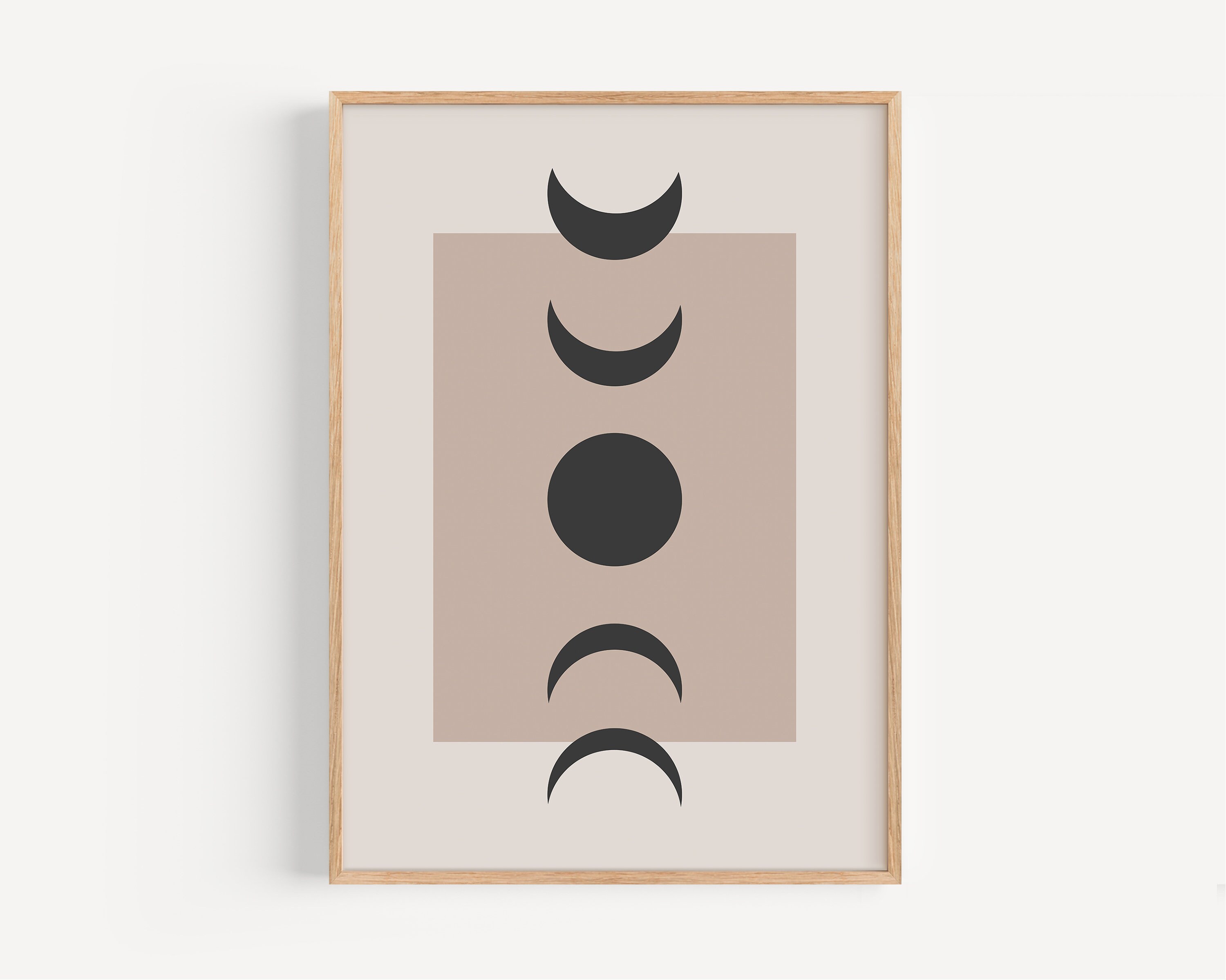 Mid Century Moon Print Boho Wall Art Mid Century Home Decor - Etsy