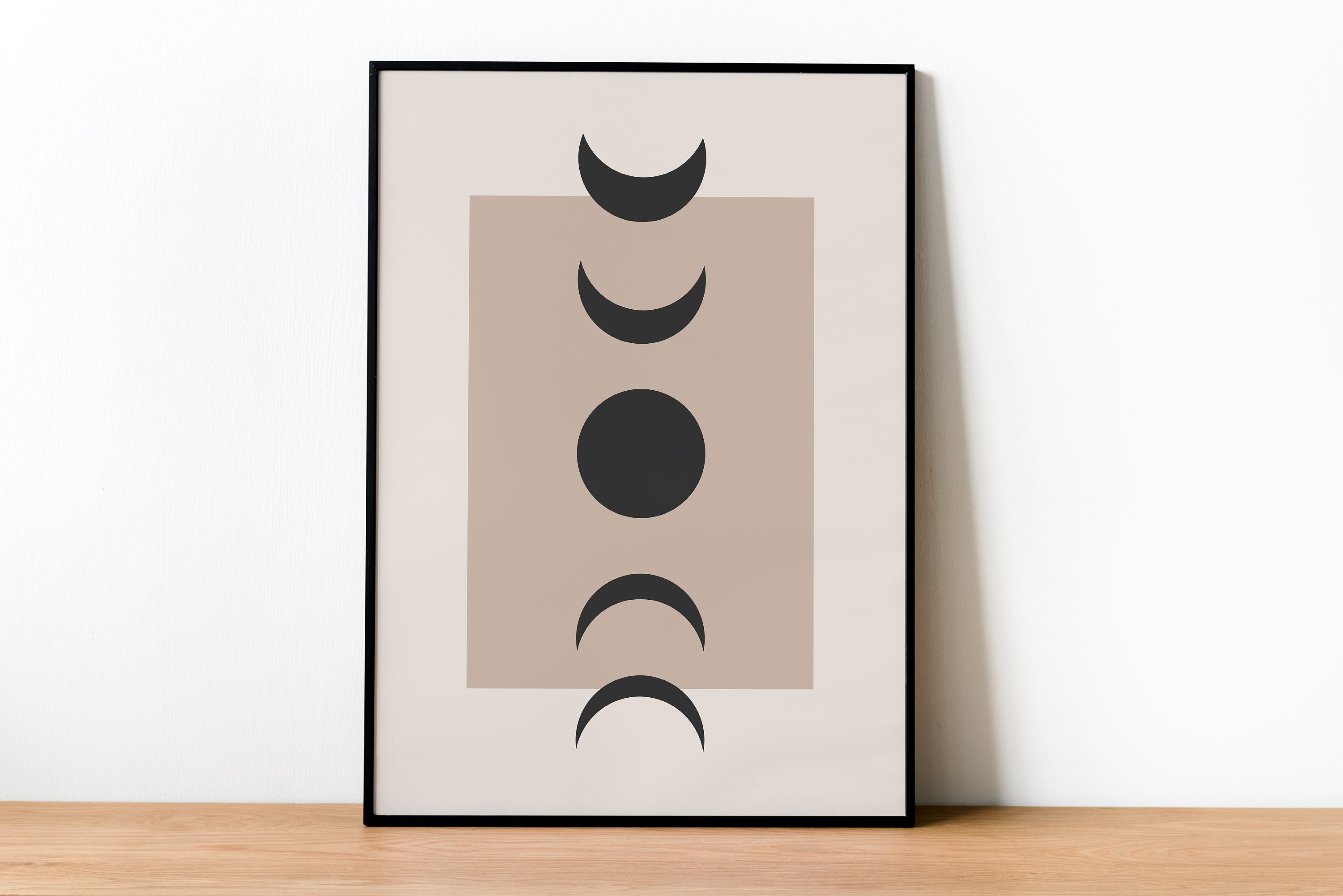 Mid Century Moon Print Boho Wall Art Mid Century Home Decor - Etsy