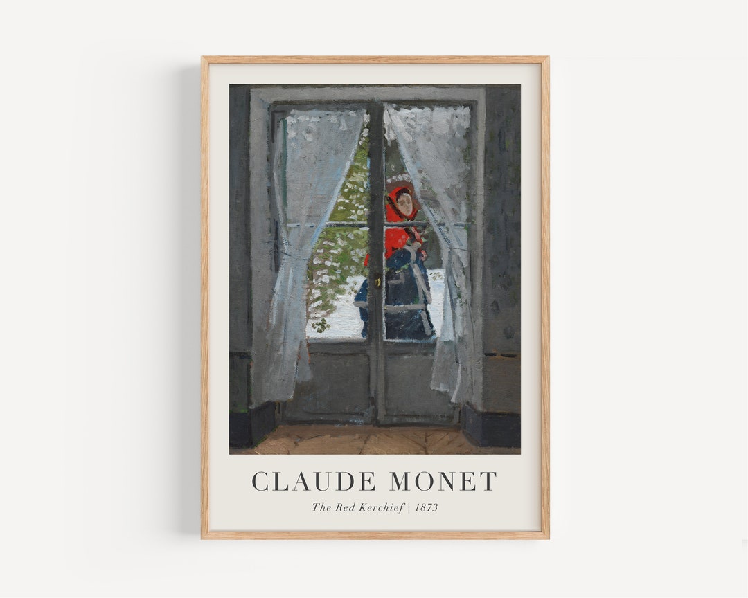 Claude Monet Wall Art, the Red Kerchief, Monet Poster, Claude Monet ...
