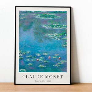 Blue Print Set of 3, Gallery Wall Set, Monet Print, William Morris ...