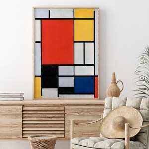 Piet Mondrian Print Set of 3, Modern Gallery Wall Set, Geometric Wall ...