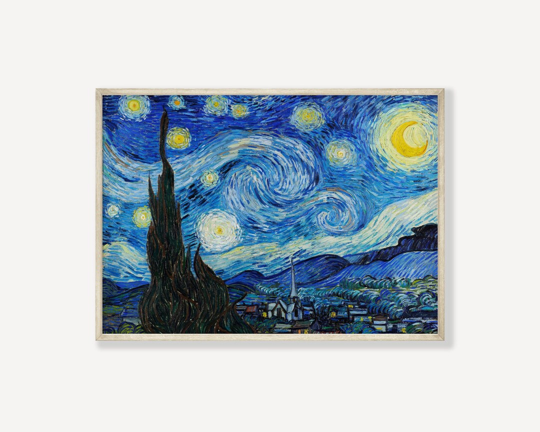 Van Gogh Print, the Starry Night, Vincent Van Gogh Print, Vintage Art ...