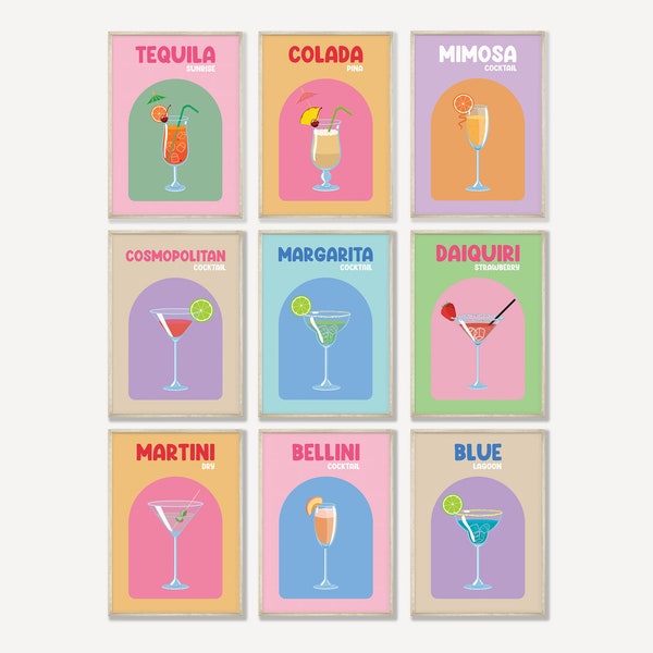 Cocktail Print - Etsy
