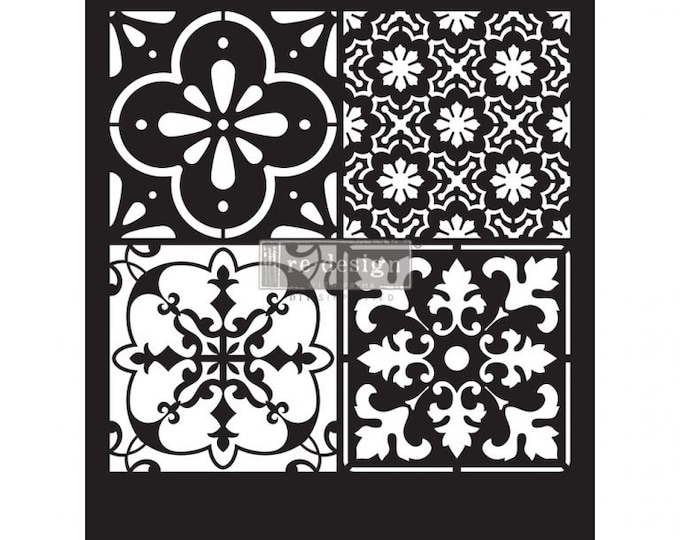 Redesign With Prima/ Checkered Mask/stencils 12x12, 1 Pc - Etsy