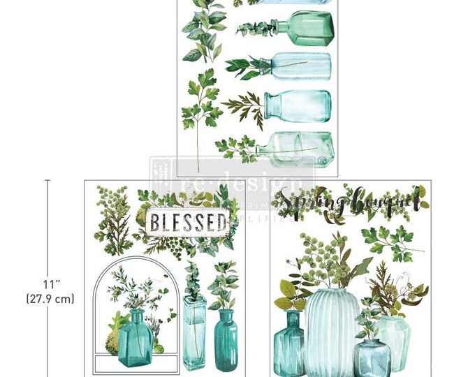 Redesign With Prima/ Vintage Greenhouse Transfer (3 Sheets) (8.5x11 ...