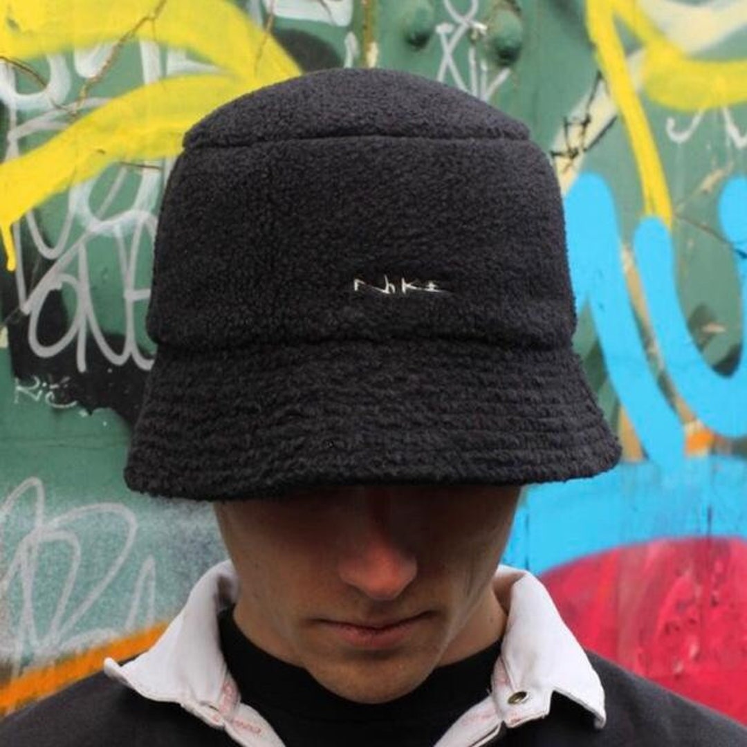 Nike Logo Vintage Unisex Bucket Hat Dark Grey Y2k 2000s - Etsy
