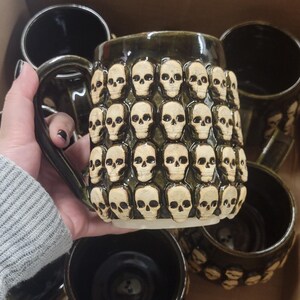 Skull Mug: Handmade Ceramic Coffee Cup - Etsy