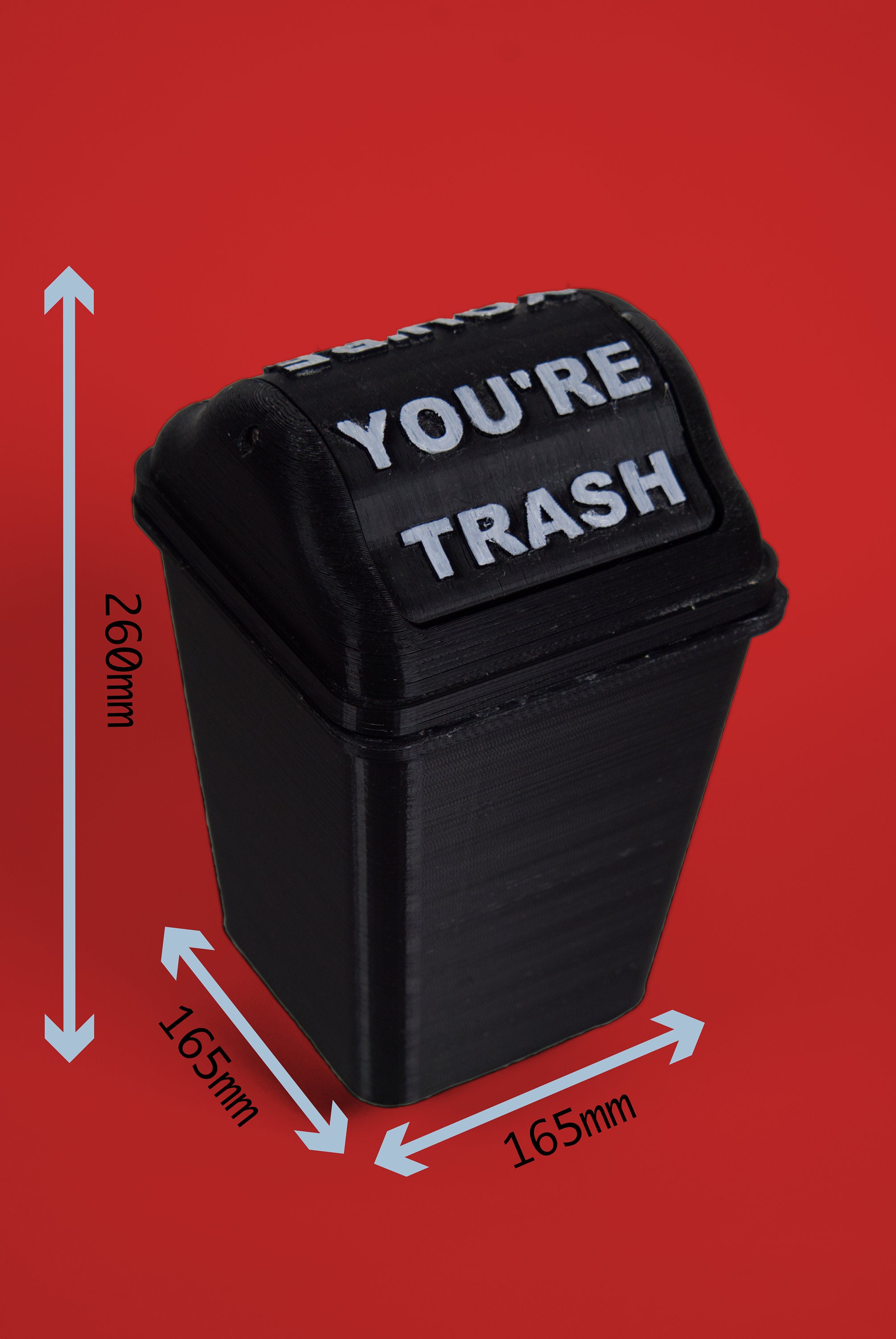 You're Trash Can 3D Printed Desk, Bathroom, Bedroom, Kitchen Recycling ...