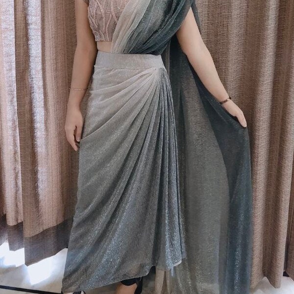 Indo Western Saree - Shop Online - Etsy
