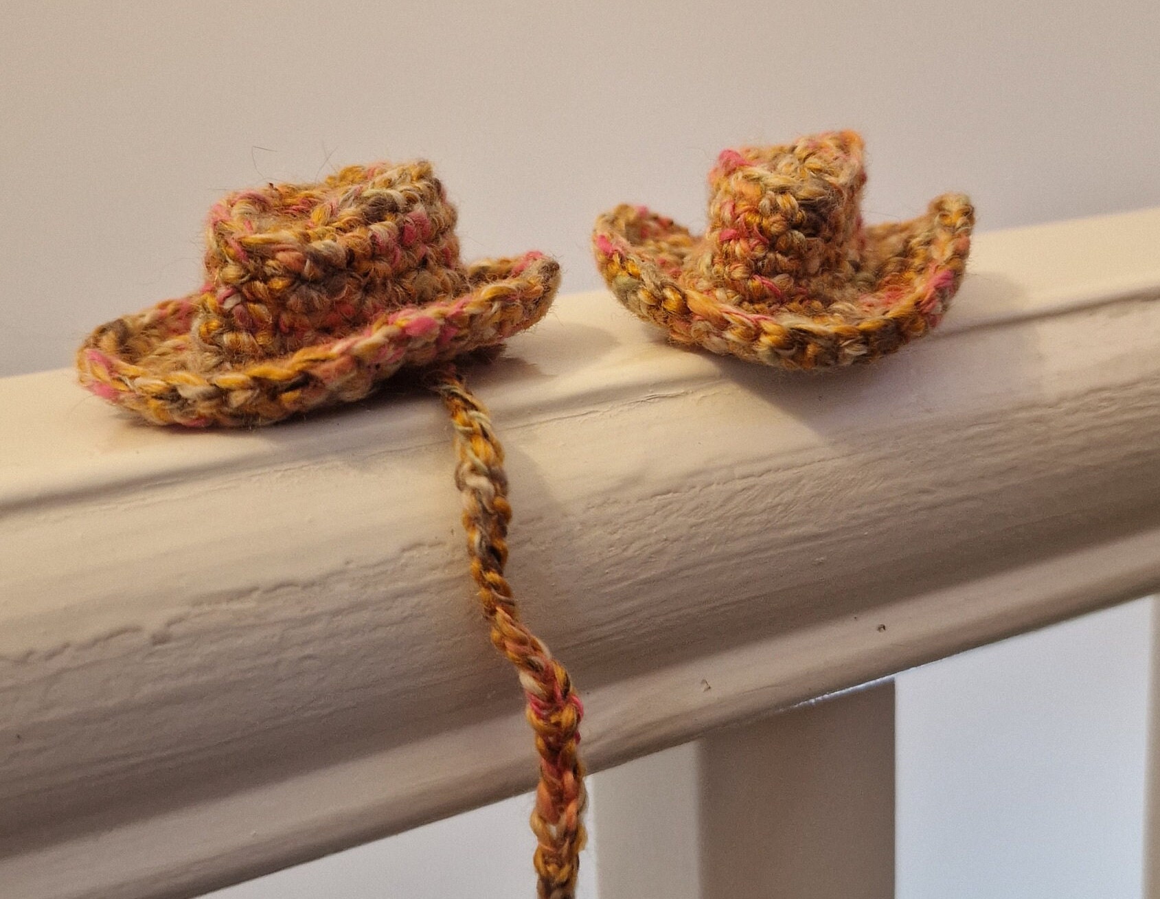 Mini Crochet Cowboy Hat Pattern Bookmark or Car Hanger DIGITAL DOWNLOAD ...