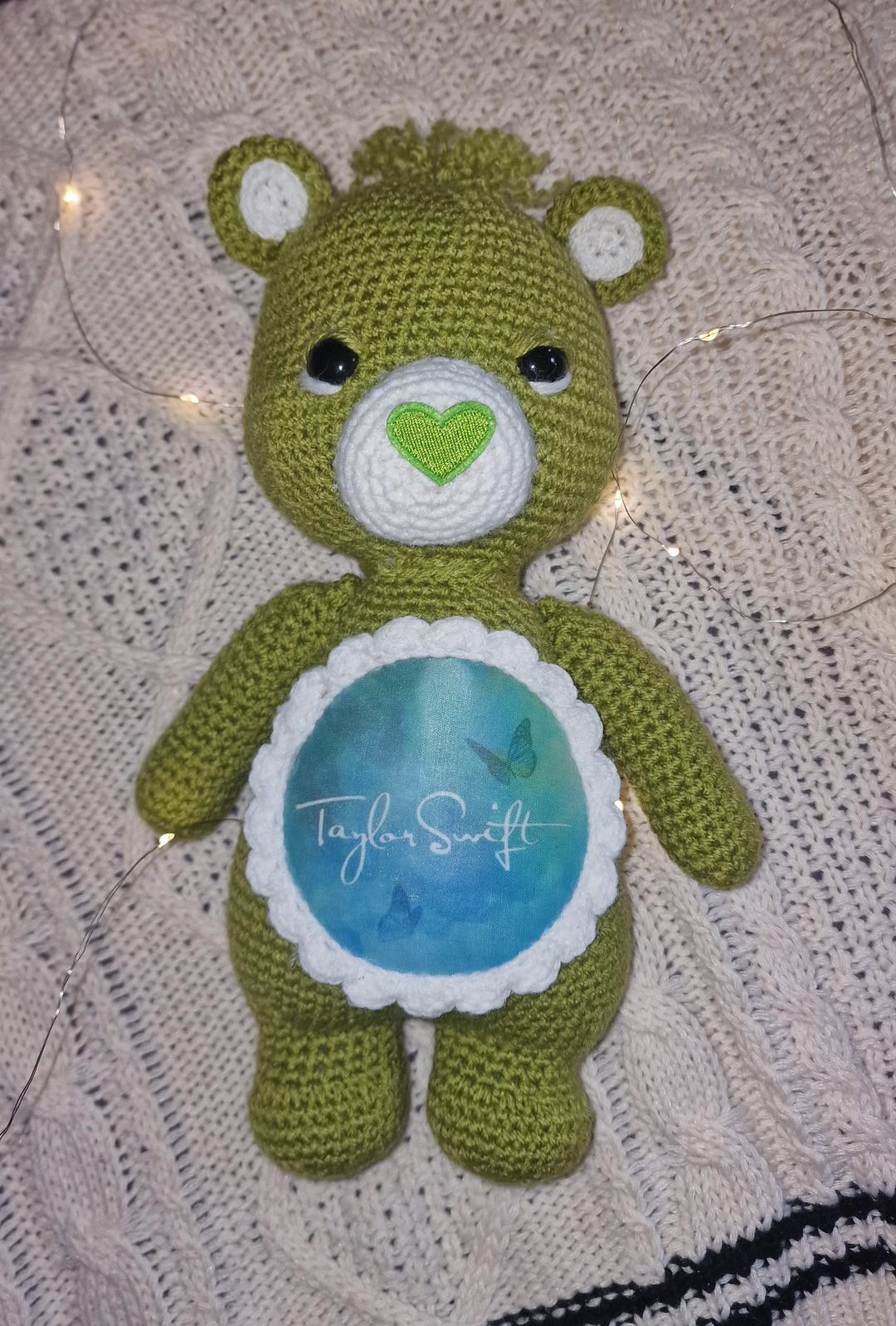 Taylor Debut Era Bear, Taylorswift Inspired Crochet Plush Teddy, Unique ...