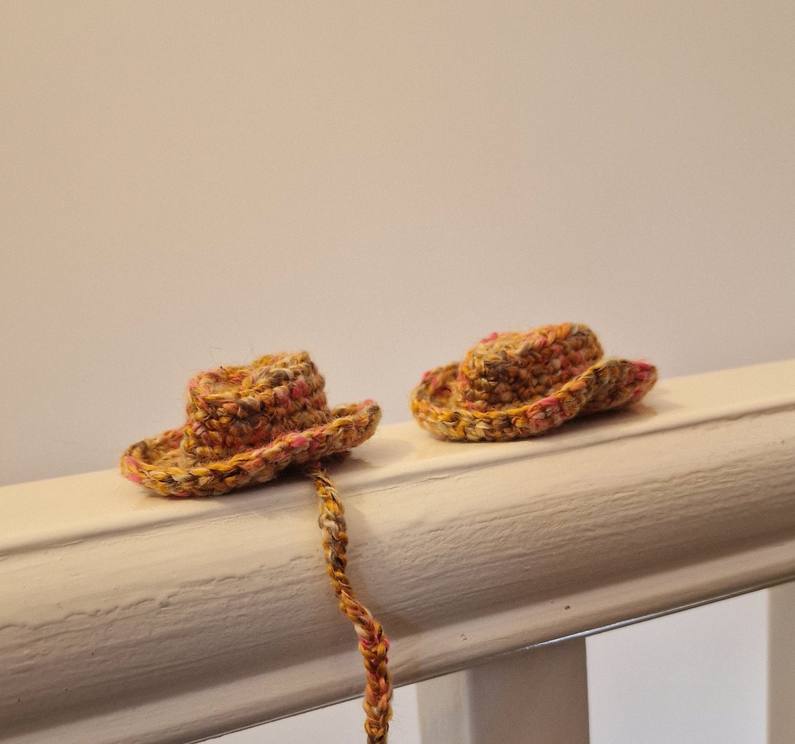 Mini Crochet Cowboy Hat Pattern Bookmark or Car Hanger DIGITAL DOWNLOAD ...