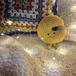Cuddly Crochet Moon Amigurumi, Cute Celestial Decor, Crescent Moon ...