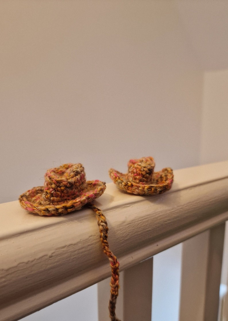 Mini Crochet Cowboy Hat Pattern Bookmark or Car Hanger DIGITAL DOWNLOAD ...