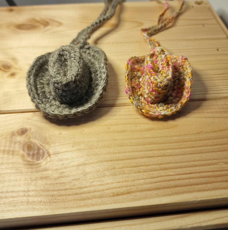 Mini Crochet Cowboy Hat Pattern: Bookmark or Car Hanger (digital ...