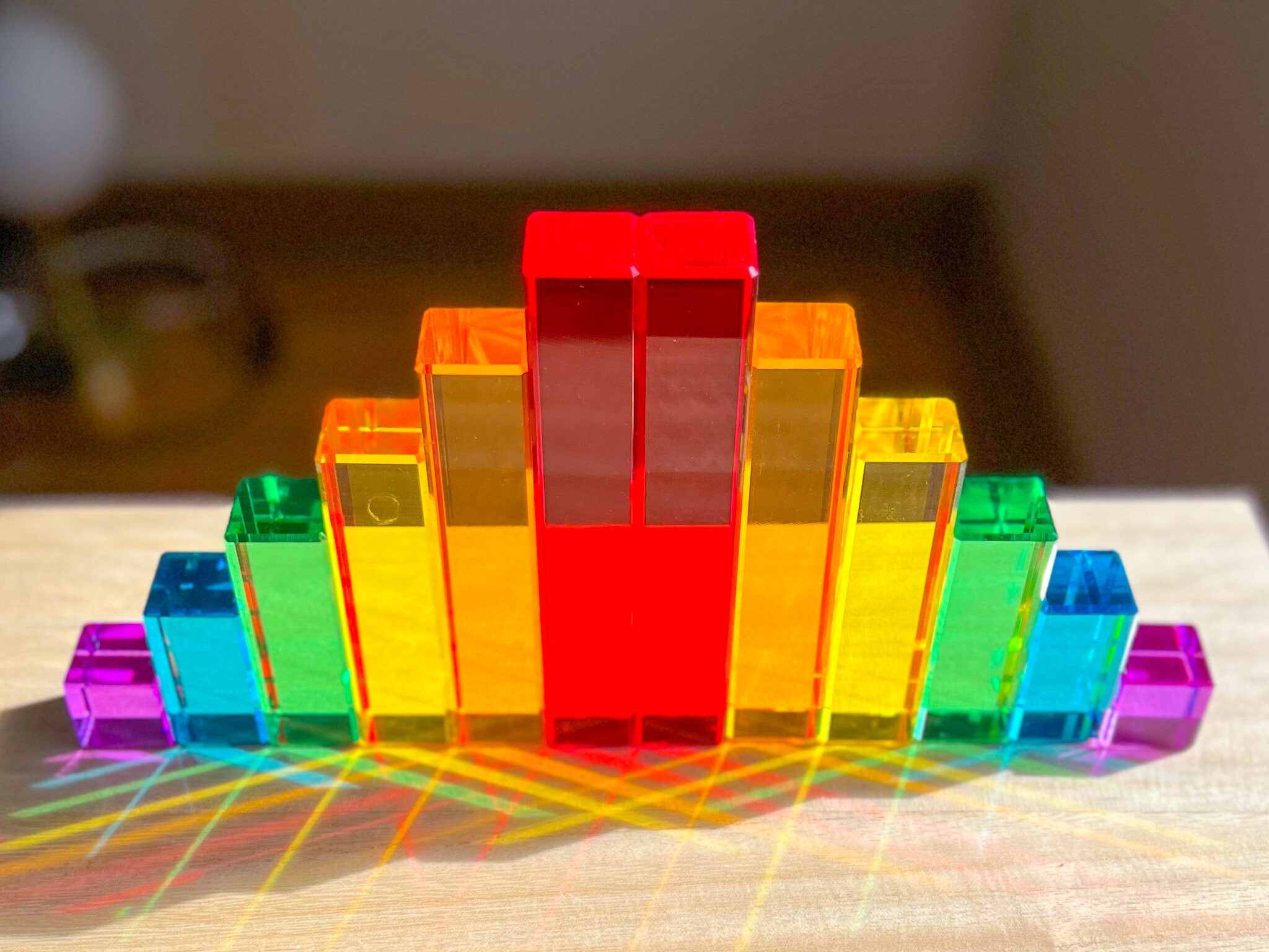 Exclusive Lucite Rainbow Stairs, Lucite Blocks, Acrylic Blocks, High ...