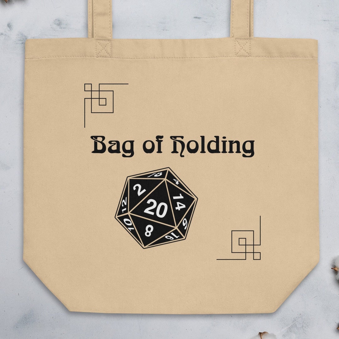 Bag of Holding, Tote Dice, Dnd, Organic Cotton, Dnd Gift, Dm Gift - Etsy