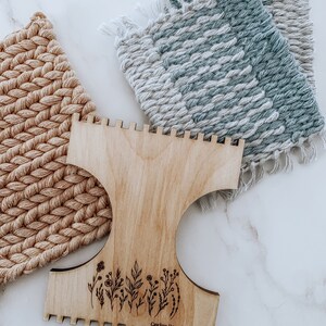 Super Mini Weaving Loom | Hand Loom for Coasters & Mug Rugs | Wood ...