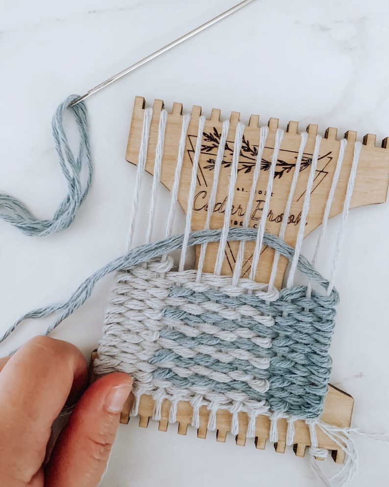 Super Mini Weaving Loom | Hand Loom for Coasters & Mug Rugs | Wood ...