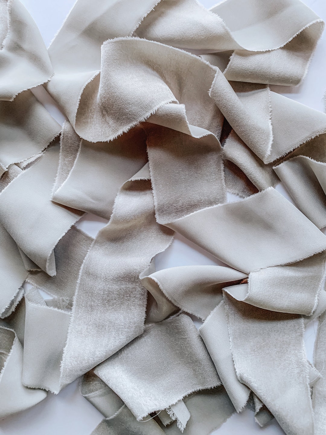 Sage Ribbon | Recycled Ribbon | Upcycled ⨯ Hand-torn ⨯ Raw Edge for ...