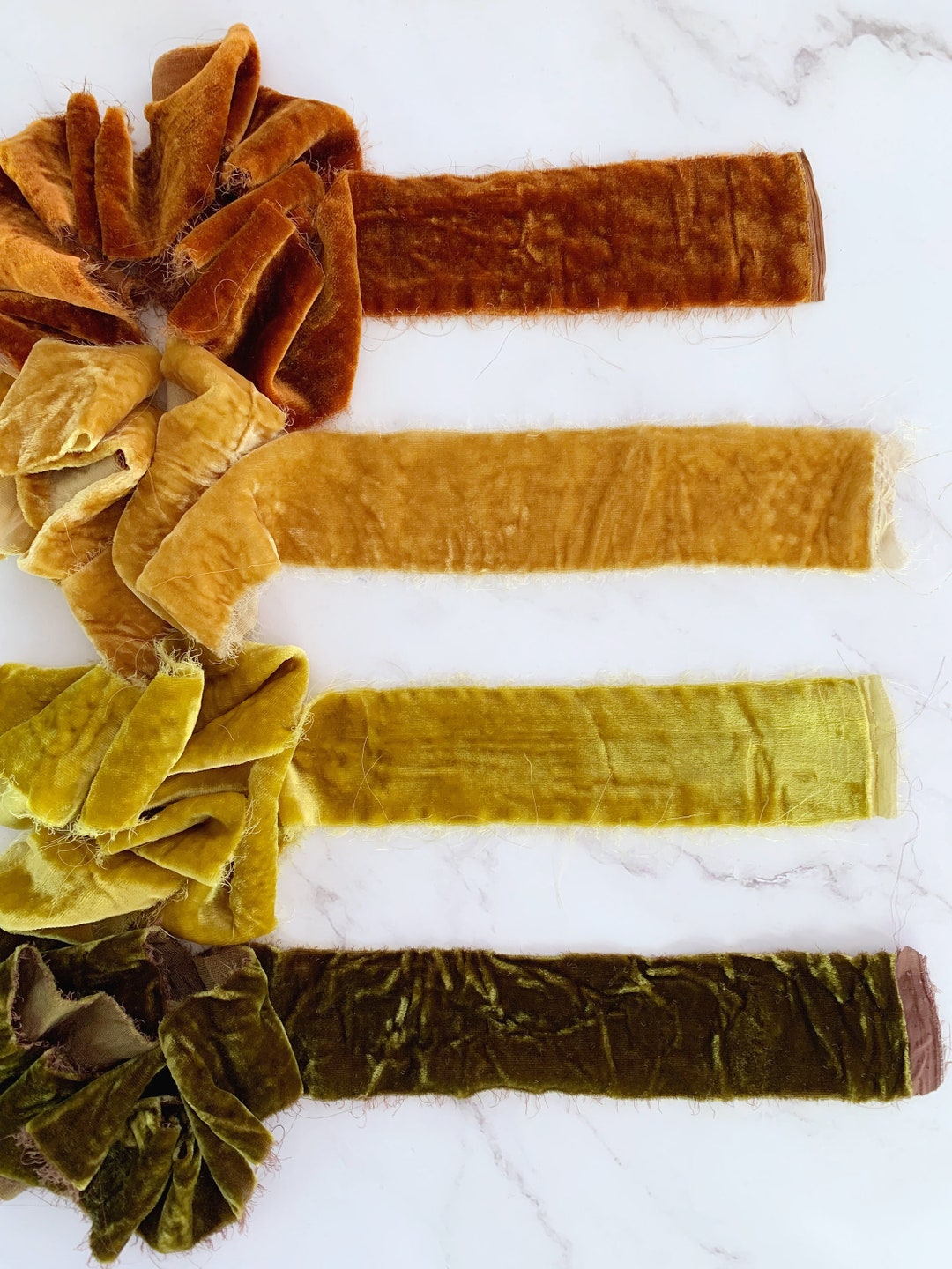 Silk Velvet Ribbon | *RESTOCK | Hand Torn, Raw Edge | Ribbon for ...