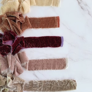 Silk Velvet Ribbon | *RESTOCK | Hand Torn, Raw Edge | Ribbon for ...