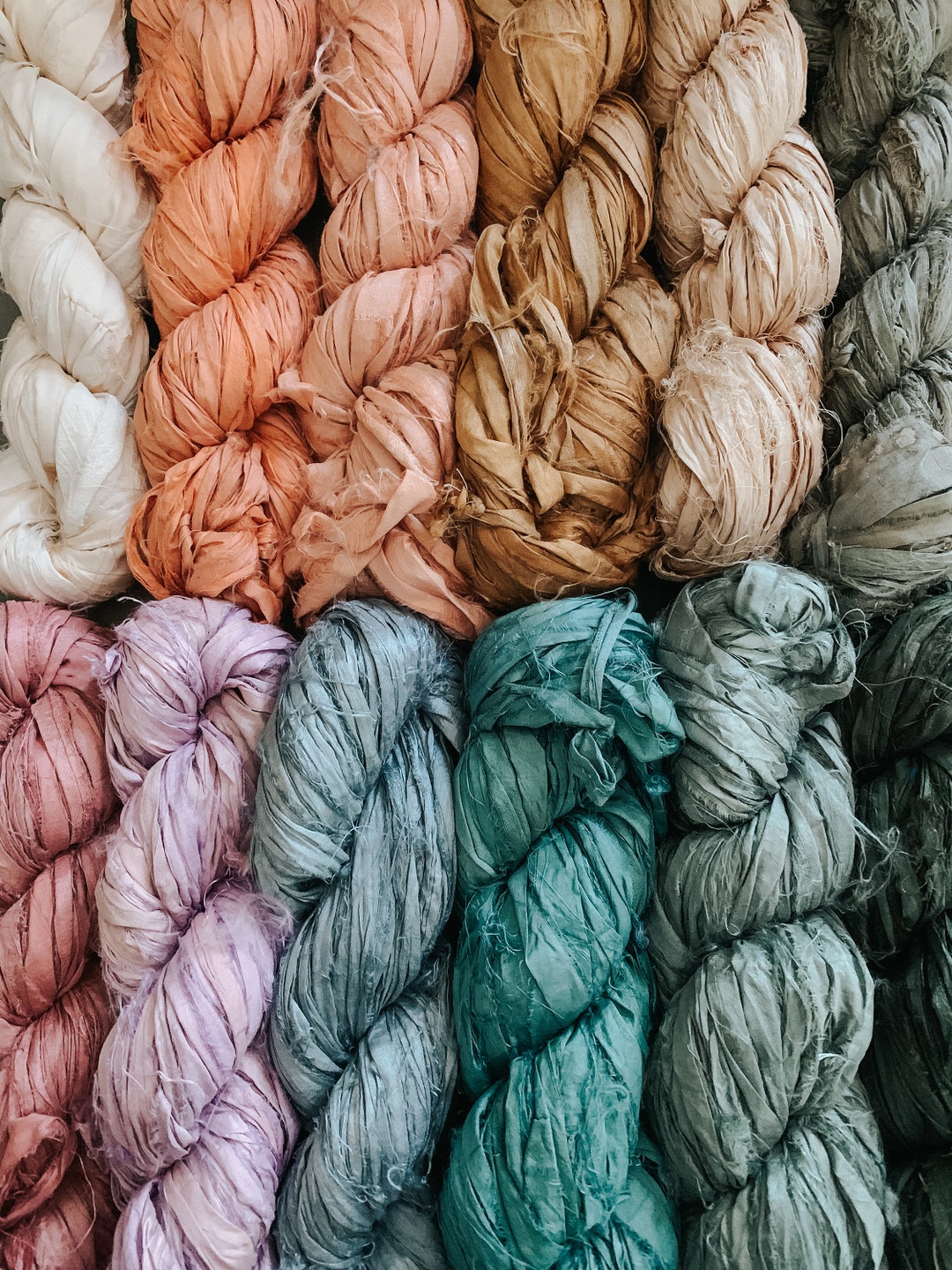 Sari Silk Ribbon | Raw Edge for Macramé | Weaving | Macraweave | 5 Yard ...