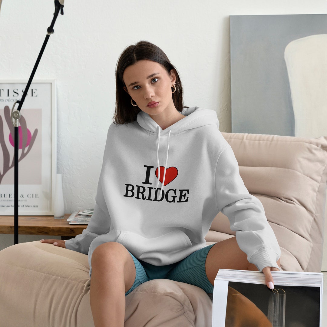 Bridge-themed Hoodie 'I Love Bridge' With Card Symbols - Cozy Unisex ...