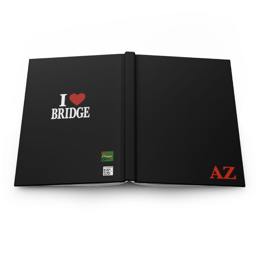 Custom 'I Love Bridge' Hardcover Notebook - Personalized for Card ...