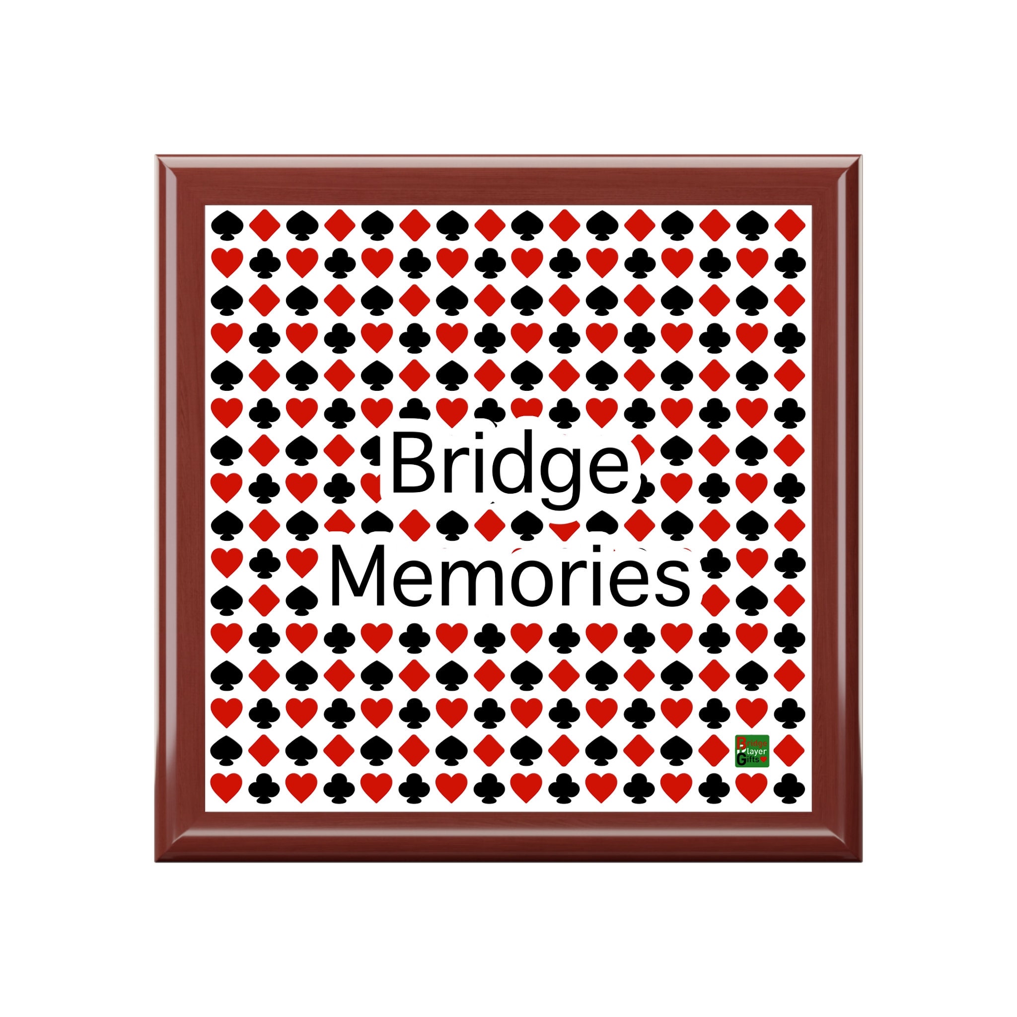 Bridge Memories Box With Card Symbols - Perfect Gift for Bridge Players ...