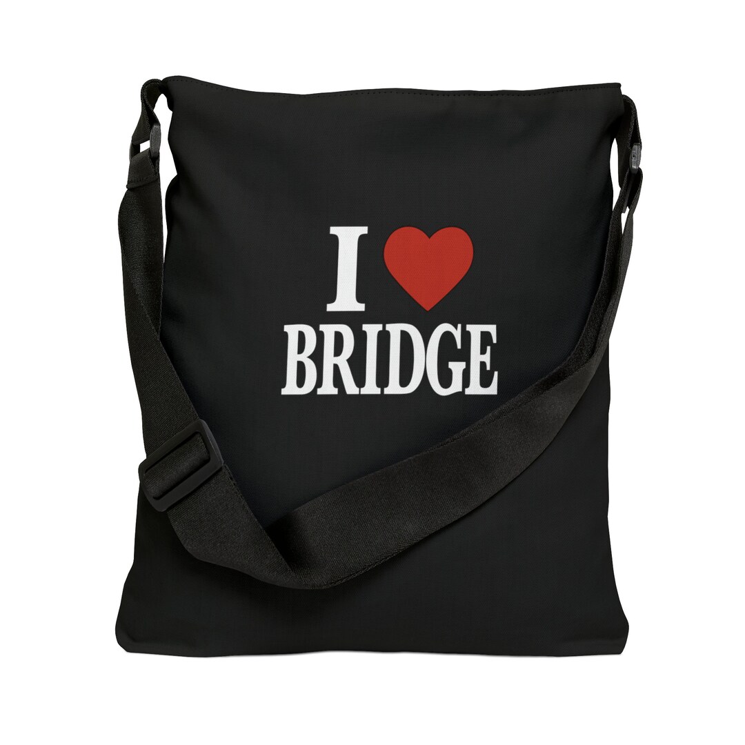 Personalized 'I Love Bridge' Tote Bag - Adjustable and Customizable ...