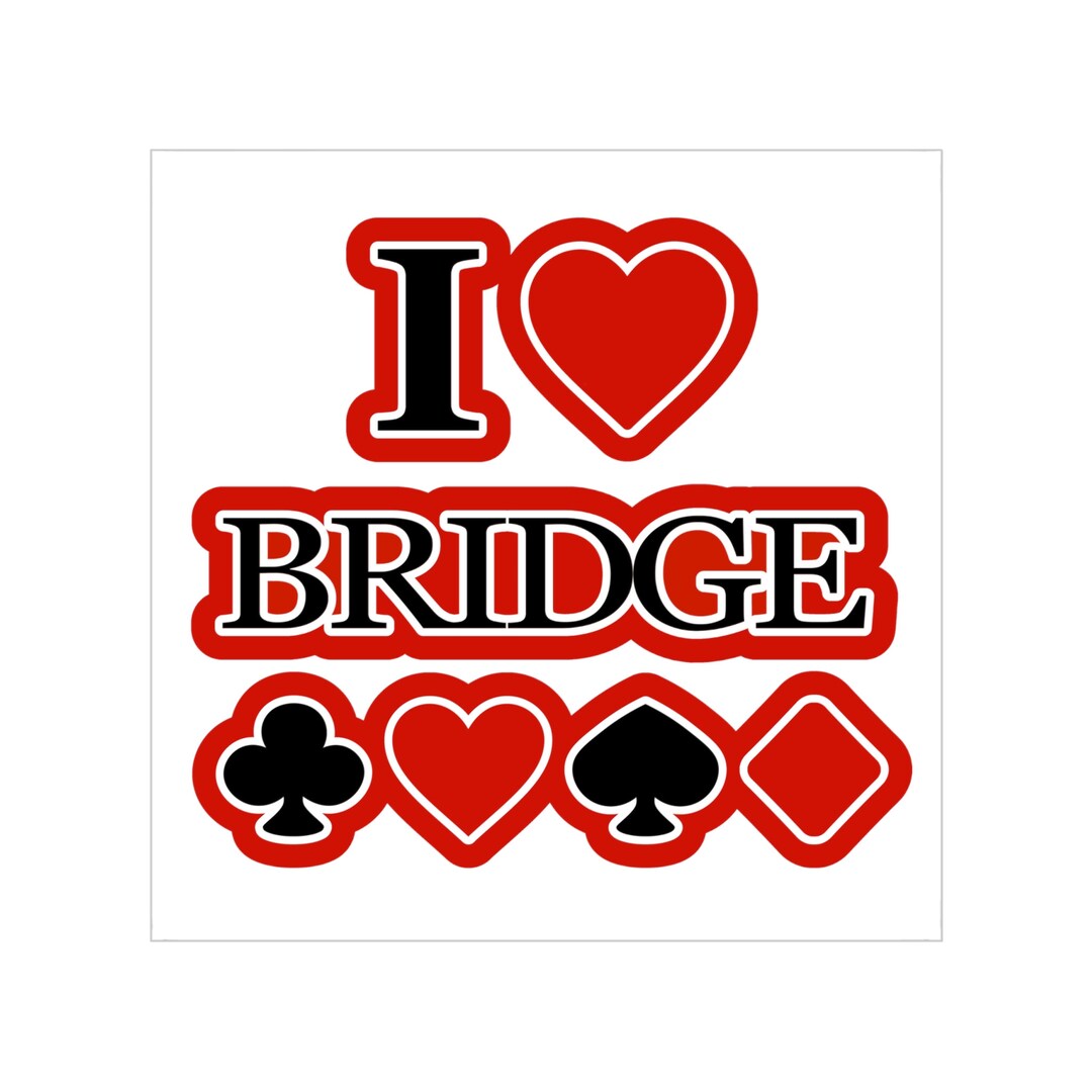 Bridge Game Stickers, Transparent Outdoor Stickers, Square, 1pc - Etsy