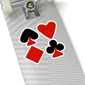 Bridge Card Suit Kiss-cut Stickers Spade, Heart, Diamond, Club Decals ...