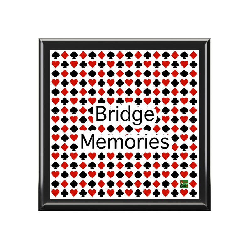 Bridge Memories Box With Card Symbols - Perfect Gift for Bridge Players ...