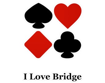 Bridge Card Suit Kiss-cut Stickers Spade, Heart, Diamond, Club Decals ...