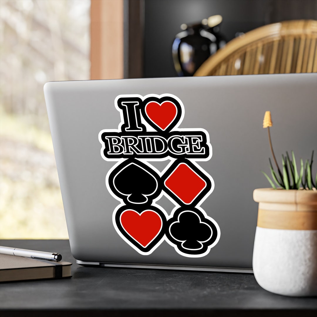 Bridge Game Vinyl Decals, Bridge Partner Gift - Etsy