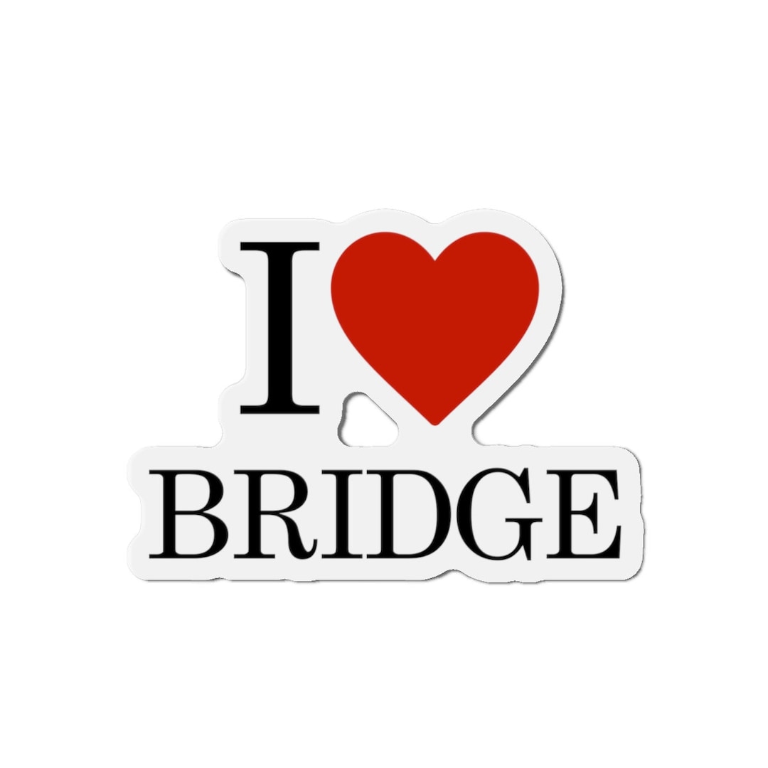Bridge-themed 'I Love Bridge' Die-cut Magnet - Etsy