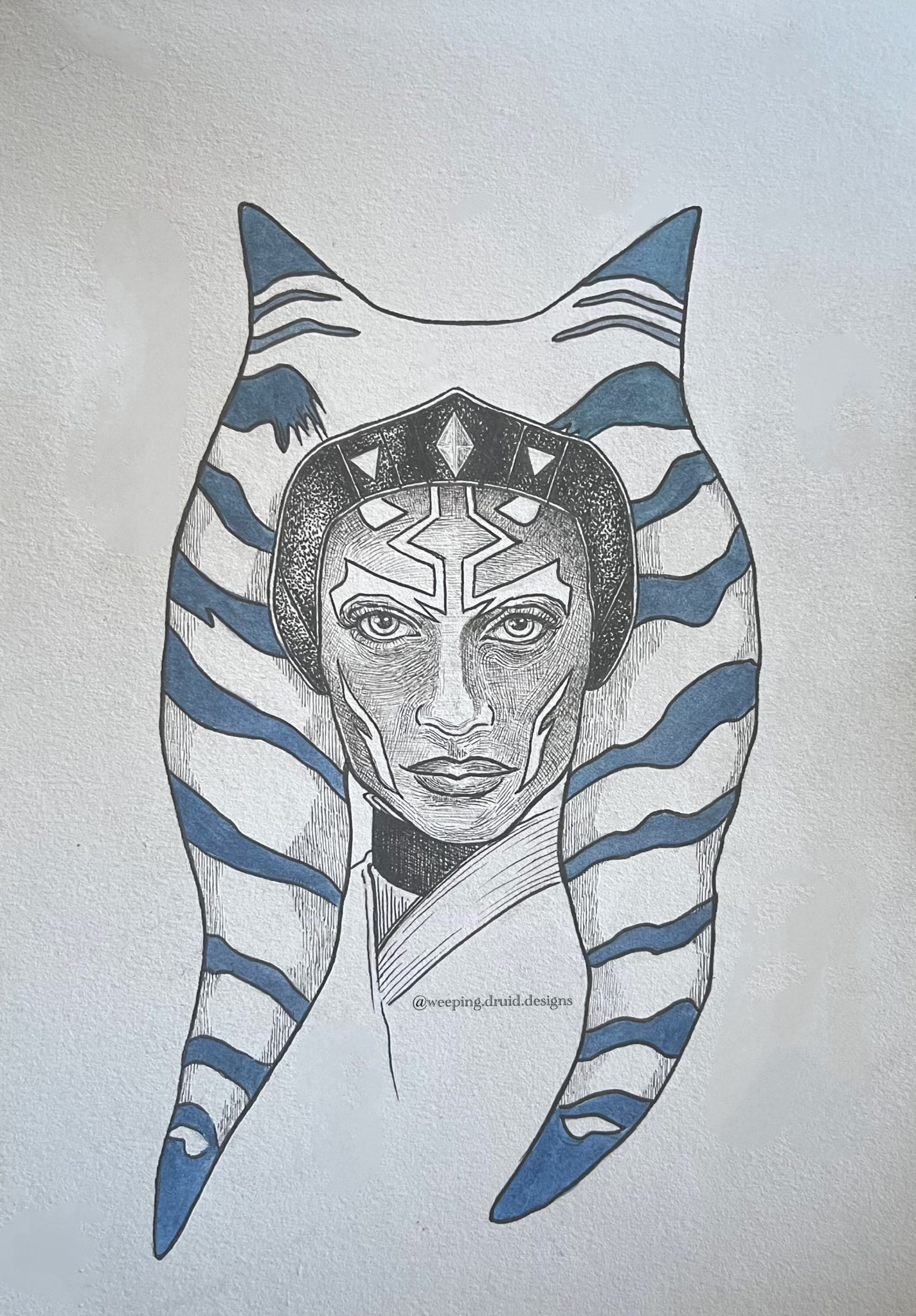 Ahsoka Tano Star Wars Art Print Mandalorian Disney Drawing - Etsy