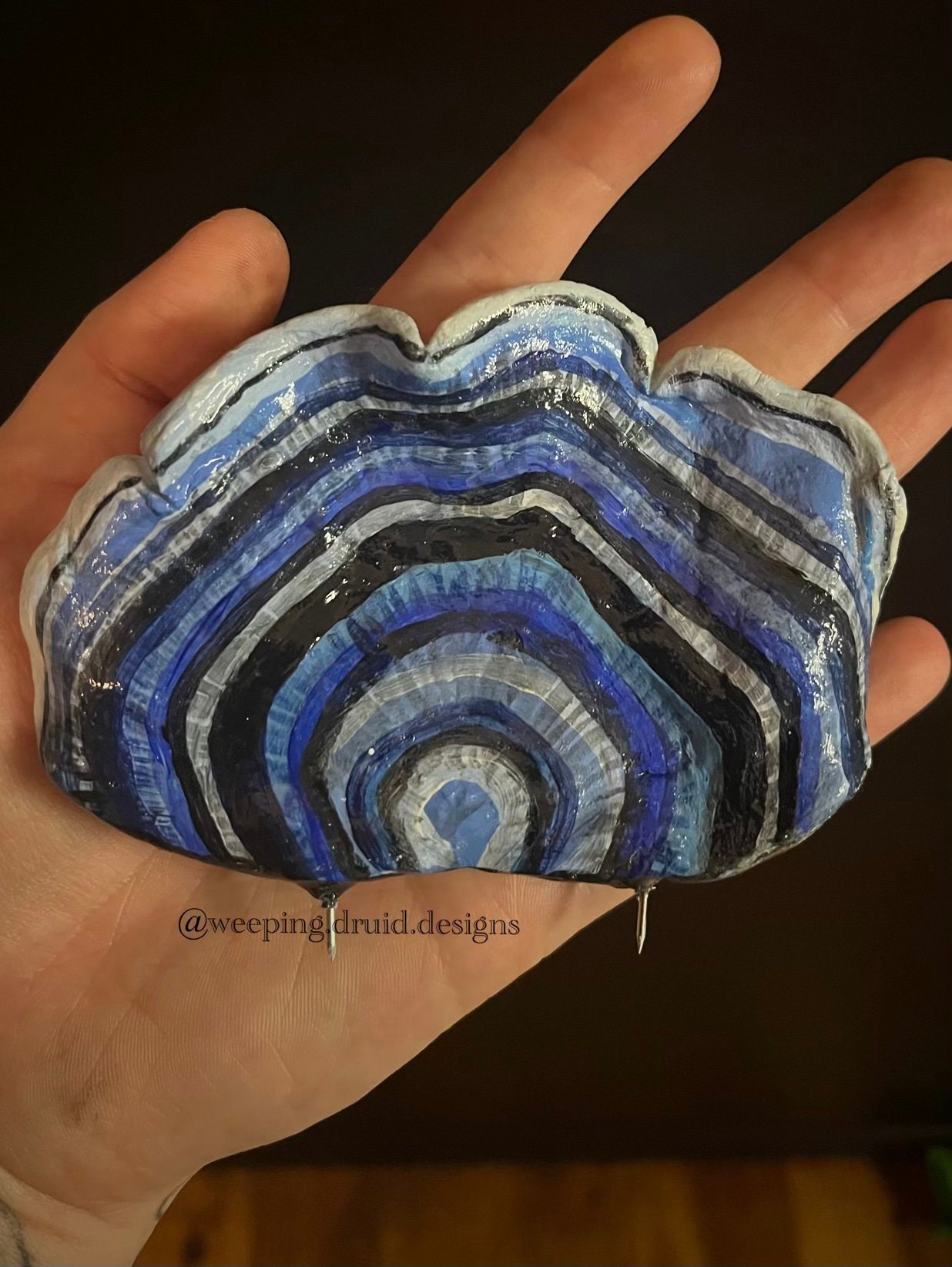 Mushroom Wall Shelf Set Of 3 Turkey Tail Fungi Polypore Decor