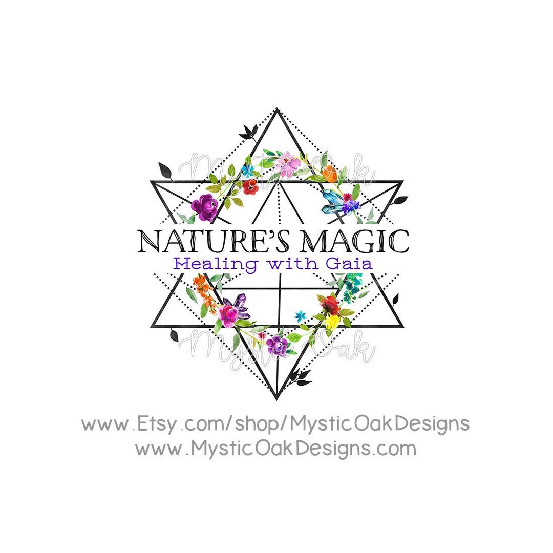 Merkaba Logo Sacred Geometry Logo Rainbow Flowers Logo Spiritual Logo ...