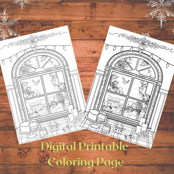 Window Coloring Page - Etsy