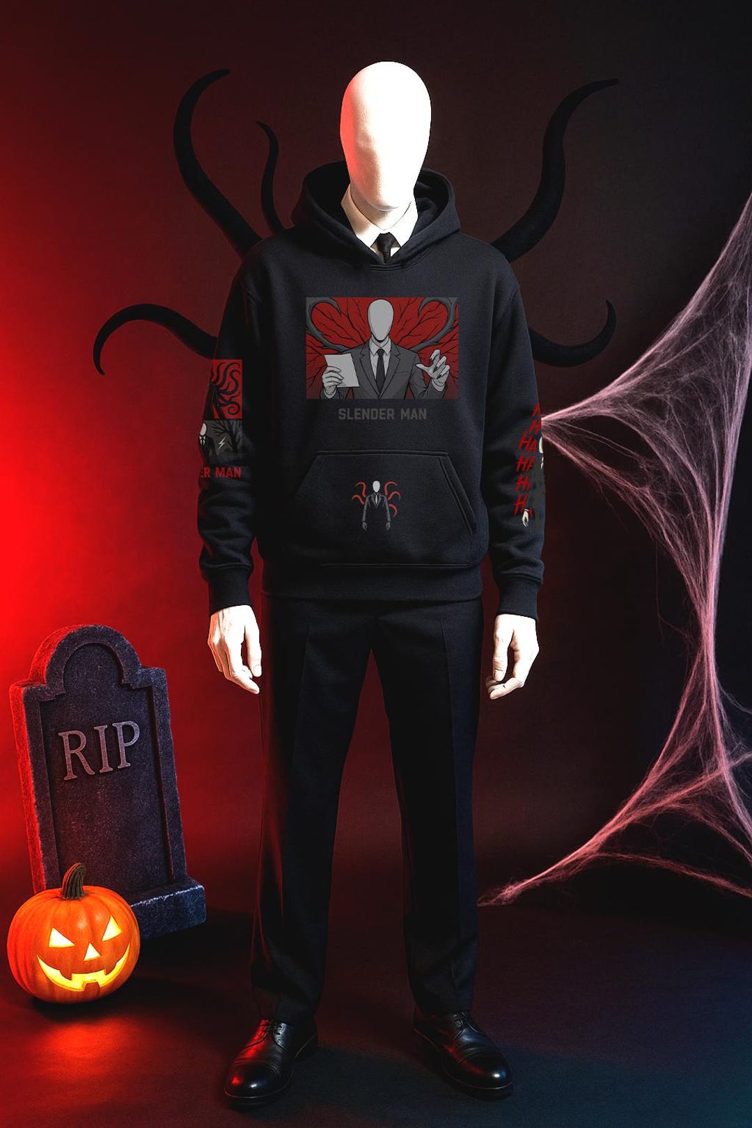 Slender Man Hoodie | Creepypasta Horror Hoodie | Dark Aesthetic ...