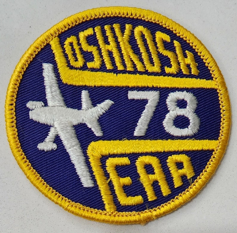 Vintage Oshkosh EAA Fly-in Patches, New Old Stock Collectible, 1978 ...