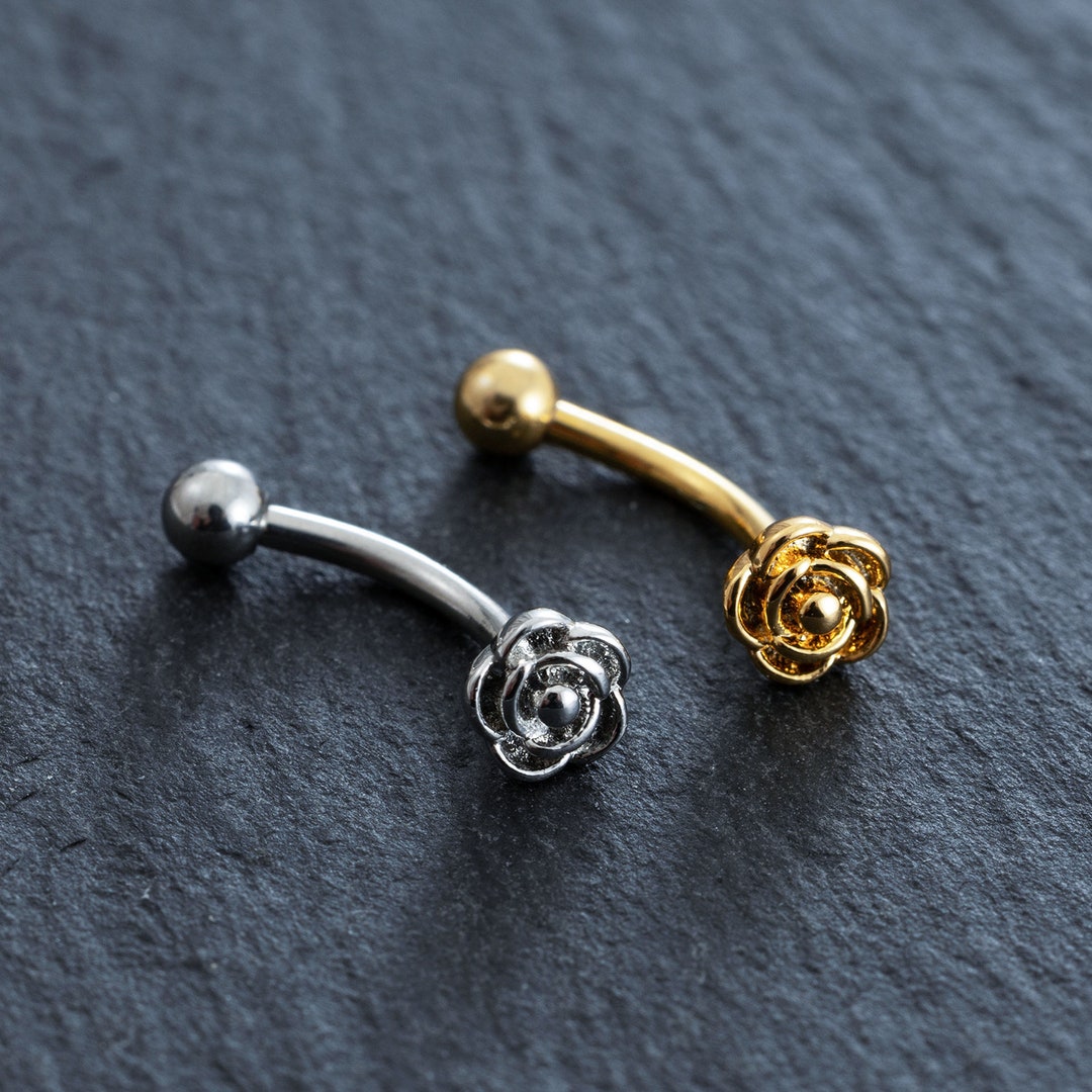 16g Flower Eyebrow, Eyebrow Ring, Rook Barbell, Body Piercing Jewelry ...