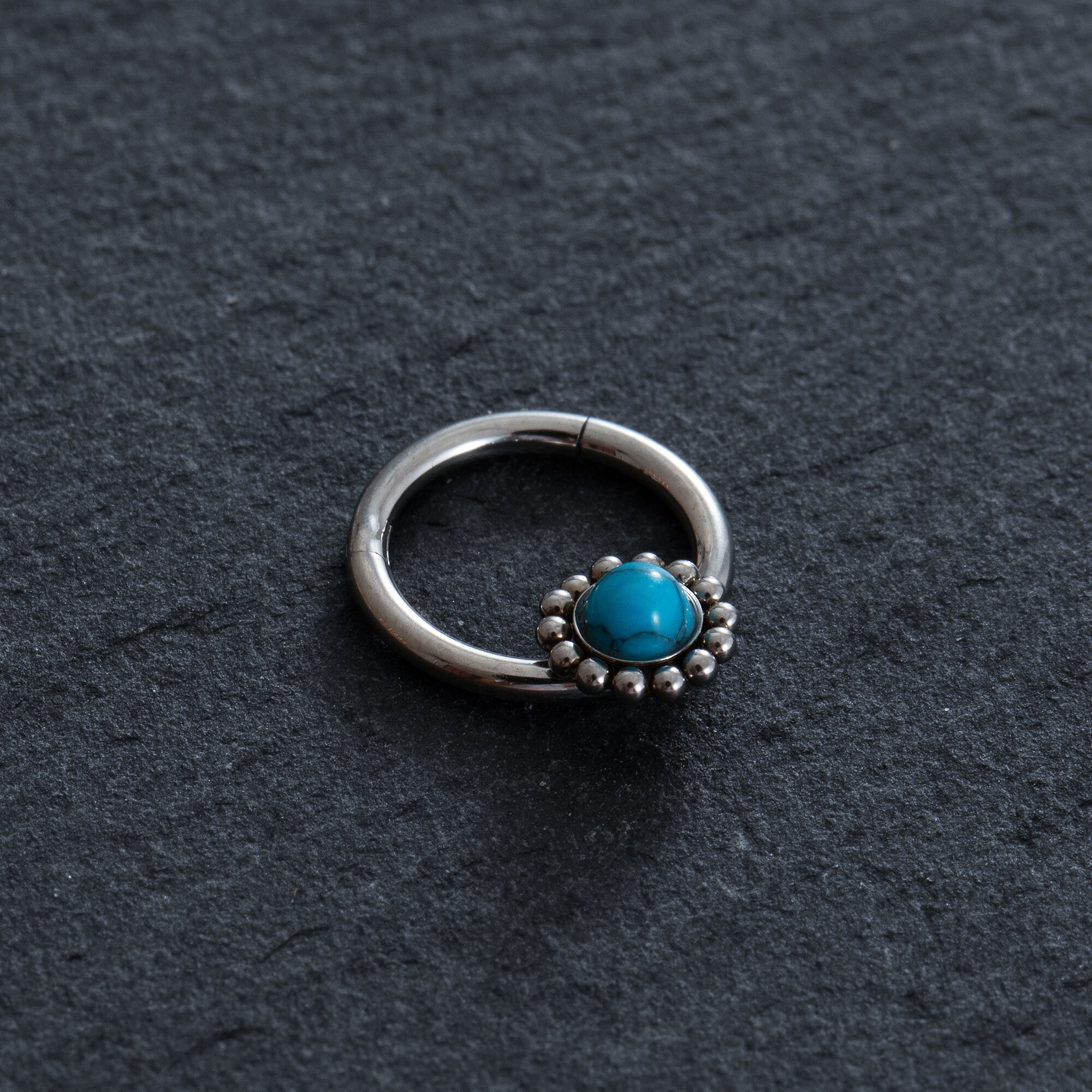Septum Ring,nose Ring, Turquoise Clicker,nose Septum Jewelry. Hipster ...