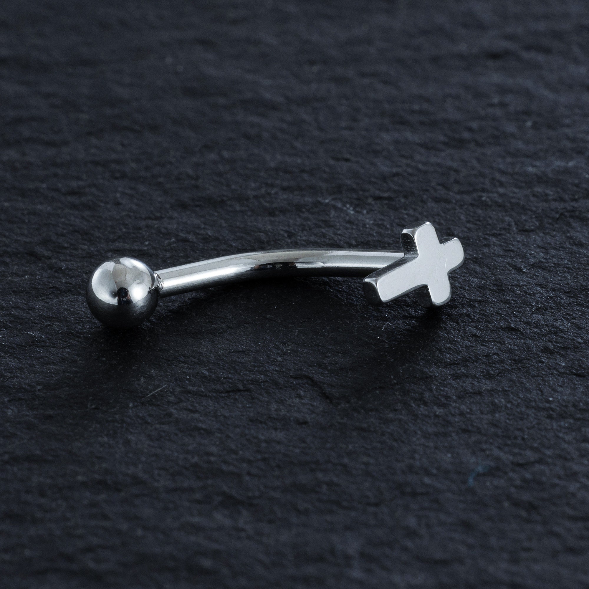 16g Cross Eyebrow Eyebrow Ring Rook Barbell Body Piercing - Etsy