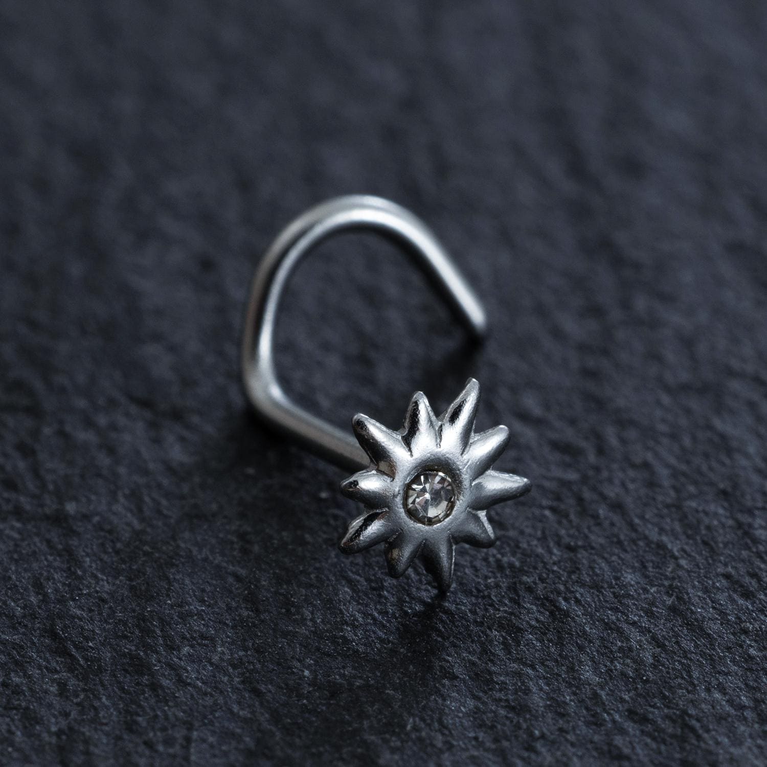 20g Sun Nose Ring. Nose Jewelry,nose Piercing,nose Stud Ring,nose Screw ...