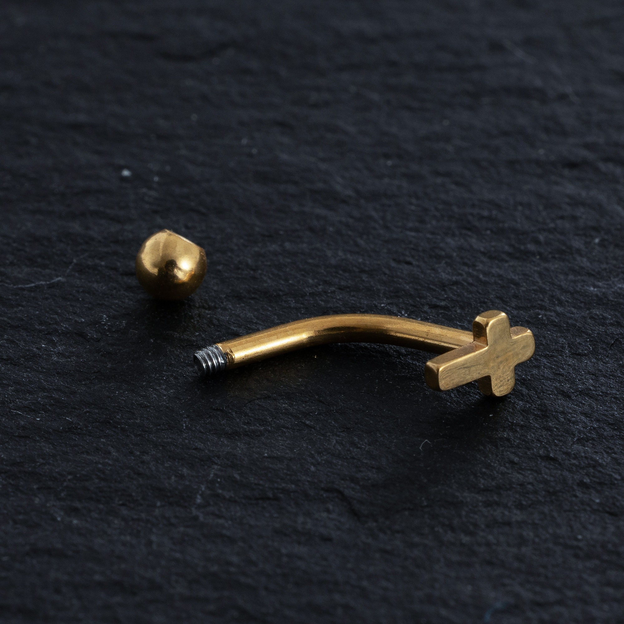 16g Cross Eyebrow Eyebrow Ring Rook Barbell Body Piercing - Etsy