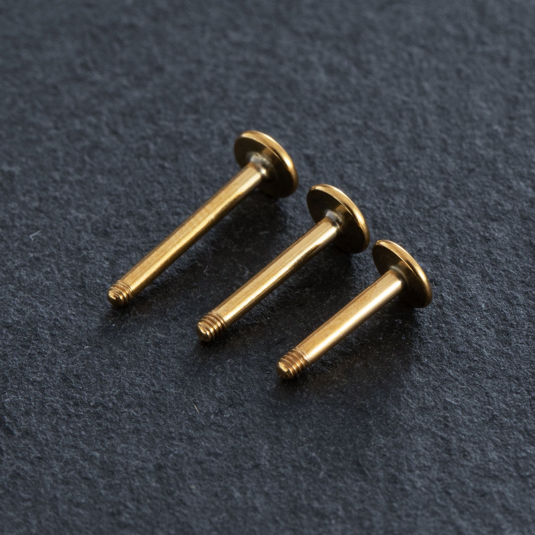 2pcs/16g/ Gold Externally Threaded Post/ Surgical Steel/replacement ...