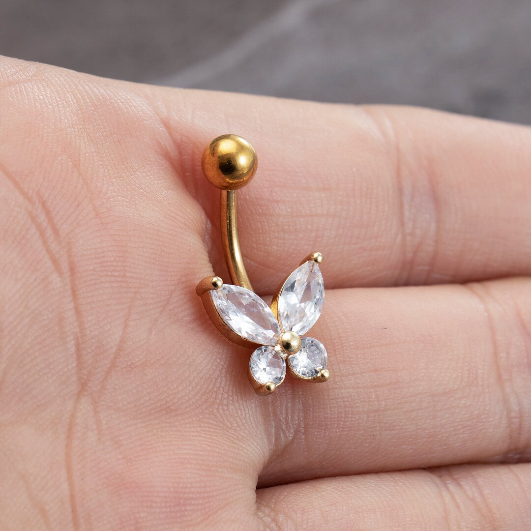 Belly Ring, Belly Bar,navel Piercing Ring,belly Button Ring, Body ...